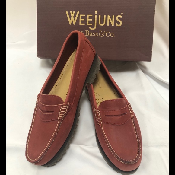 G.H. Bass & Co. | Shoes | Bass Weejuns Red Suede Loafers Size 9 | Poshmark